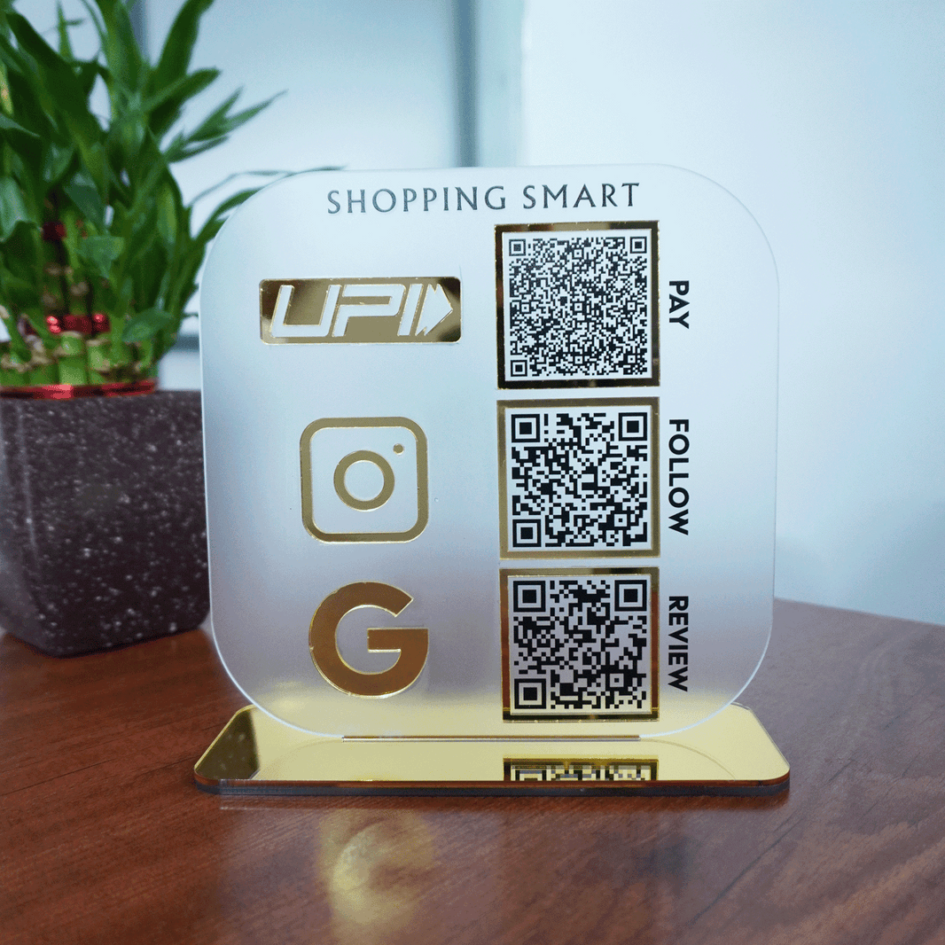 Acrylic QR Code Stands For Business | Acrylic QR code display | QR code ...