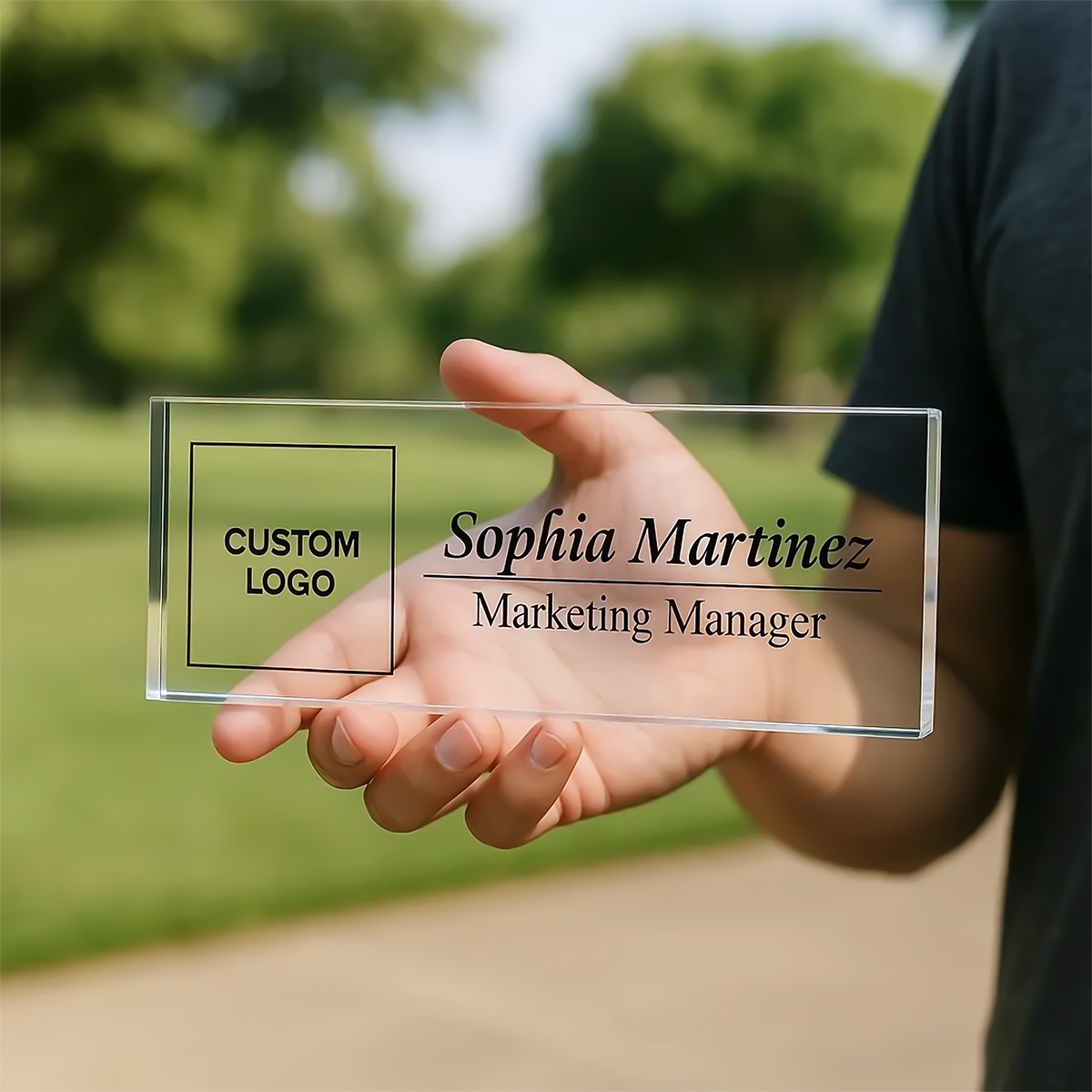 Custom Desk Name Plate With Your Brand Logo | Personalized Name Plate ...